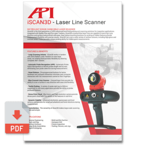 Blue laser line scanner iScan3D to scan all surfaces - API Metrology
